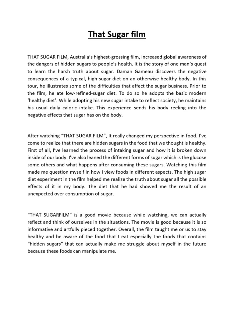 That Sugar Film - BSHM TM1A | PDF