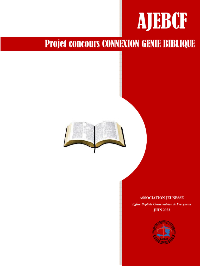 Concours Connexion Génie Biblique 2023 | PDF | Baptisme | Théologie