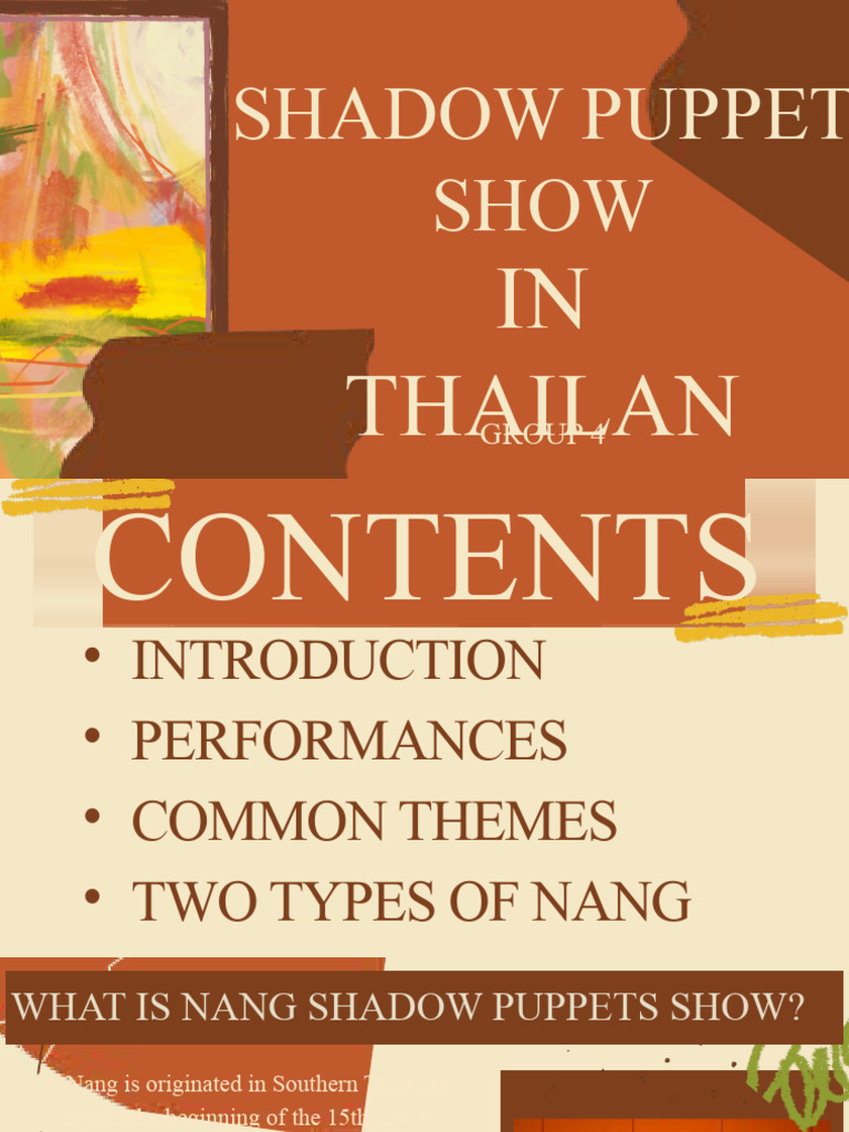 Nang Shadow Puppet Show in Thailand | PDF | Puppets | Puppetry