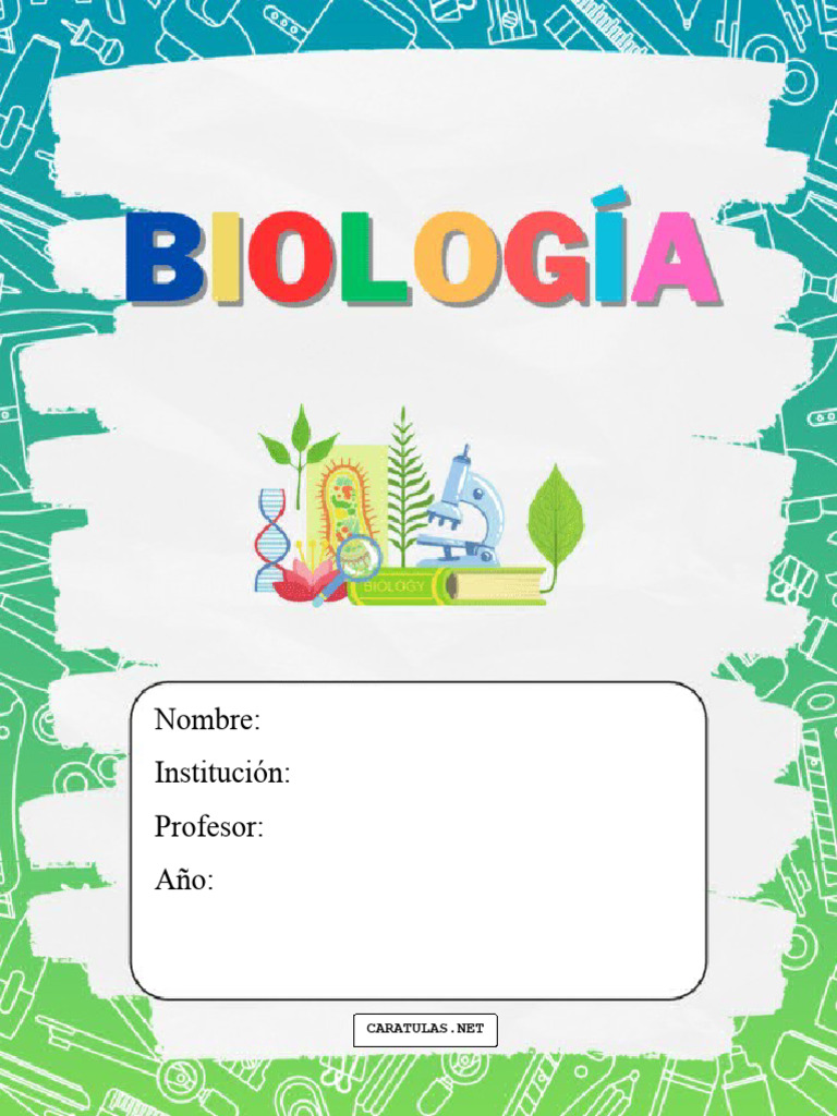 Caratula de Biologia para Secundaria | PDF