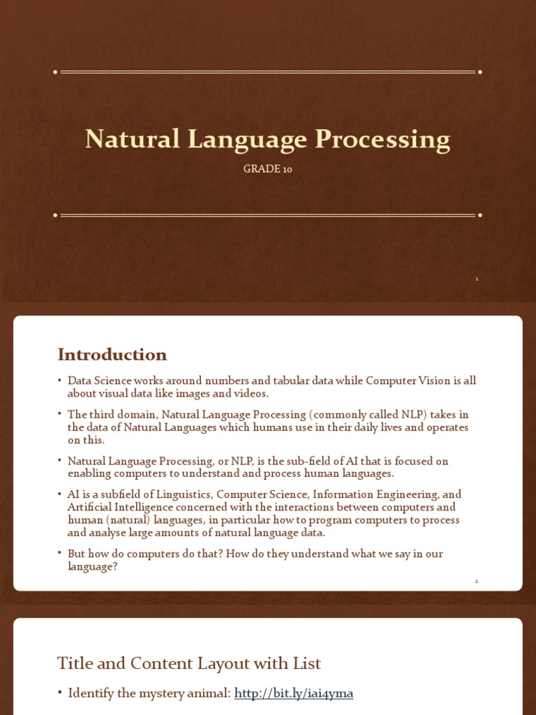 Understanding Natural Language Processing | PDF | Semantics | Human ...