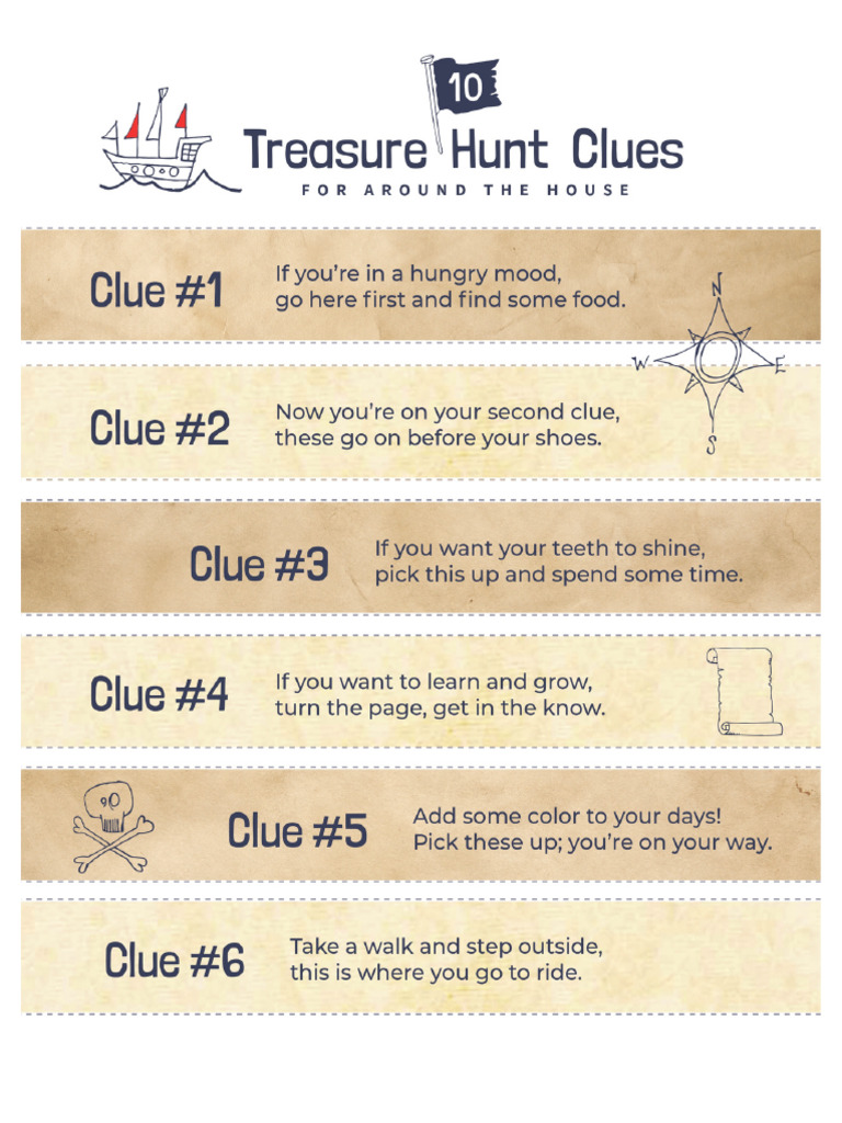 Búsqueda del Tesoro en Casa para Niños | PDF