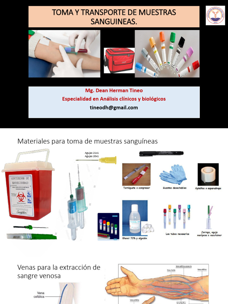 Toma de Muestras Sanguineas[1] | PDF | Especialidades Medicas | Sangre