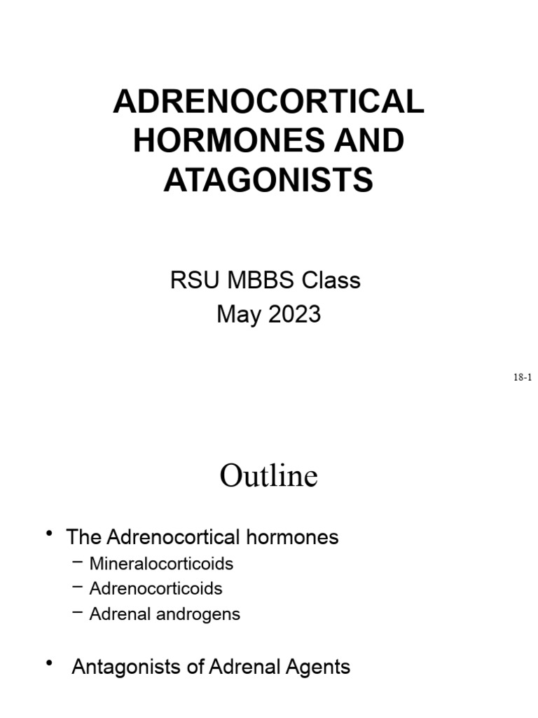 Adrenocortical Hormones Overview | PDF | Adrenal Gland | Glucocorticoid