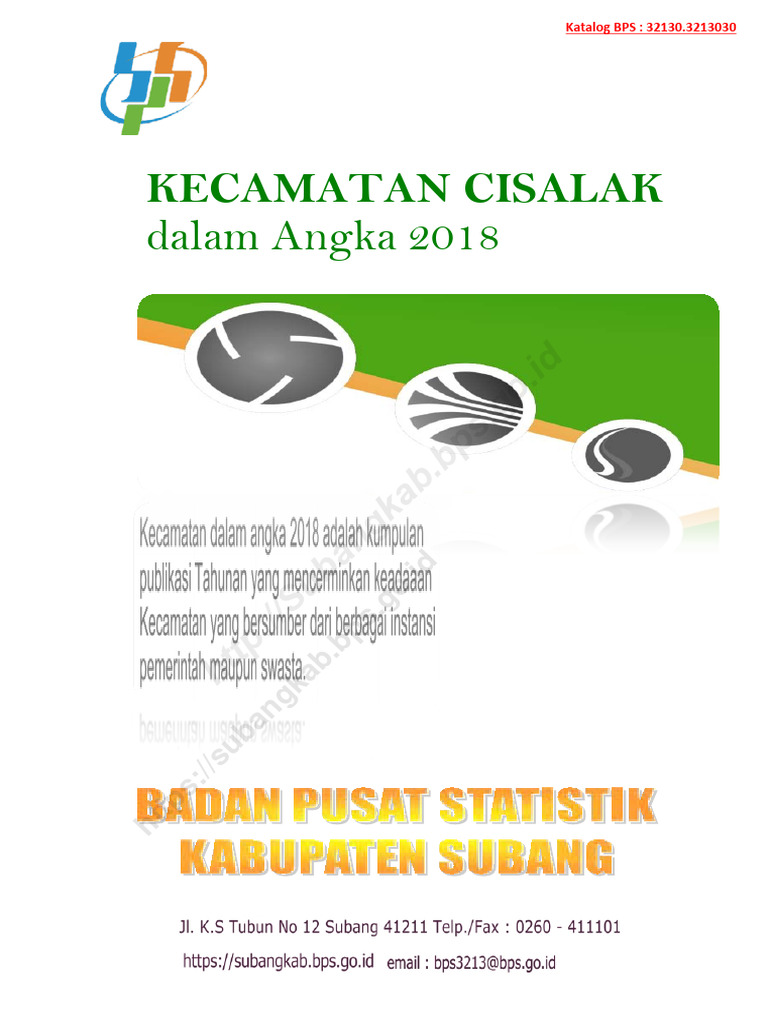 Statistik Kecamatan Cisalak 2018 | PDF
