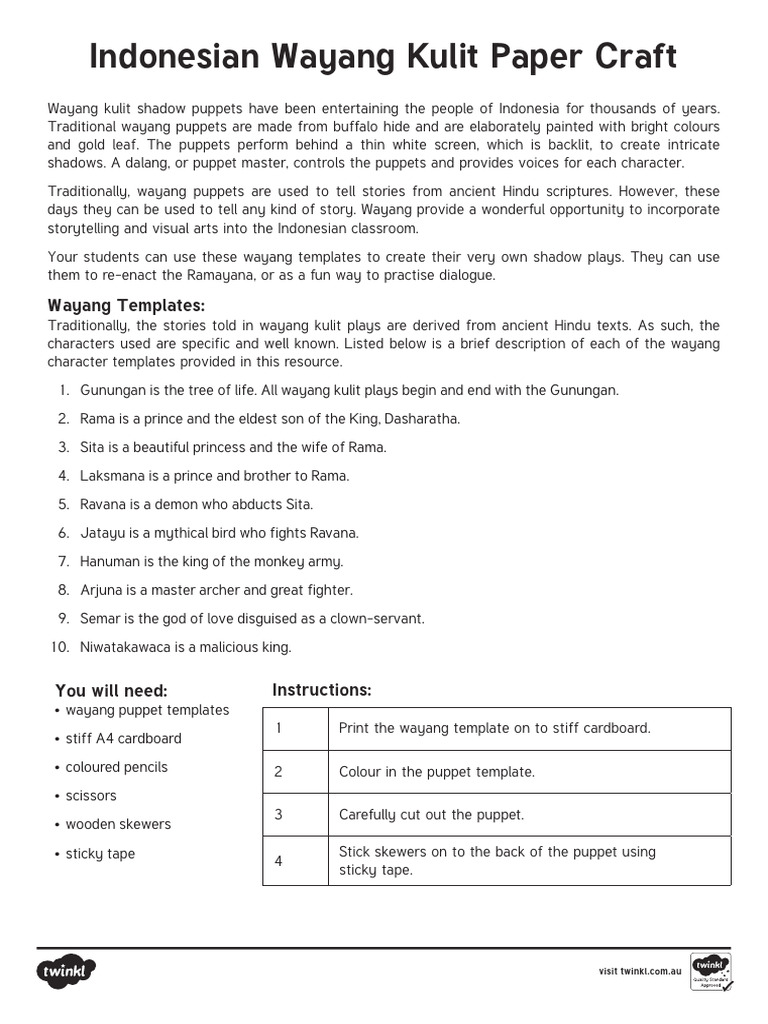 Wayang Kulit Paper | PDF | Rama | Sita