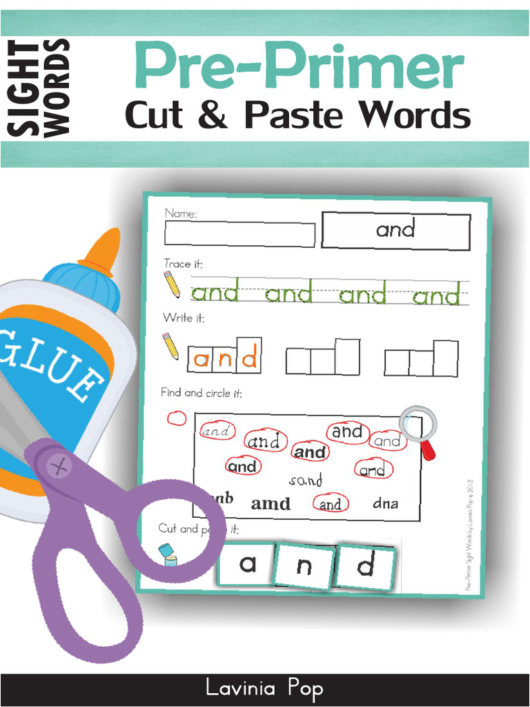 Sight-Words Cut & Paste | PDF | Preschool | Copyright