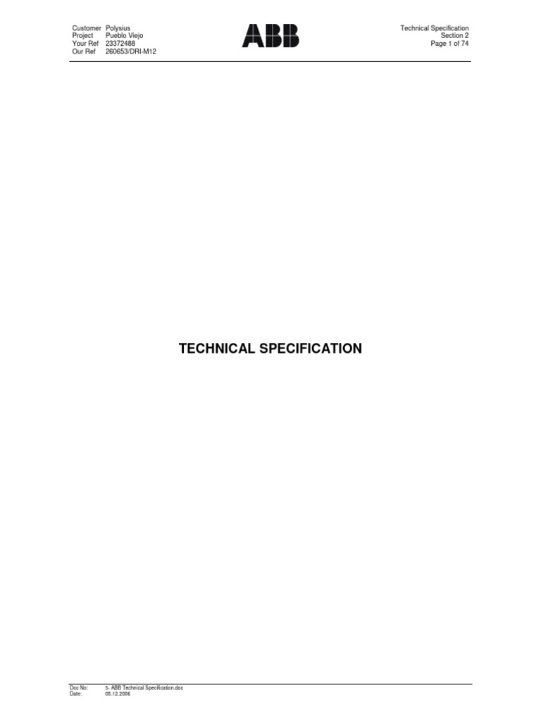 5 - ABB Technical Specification | Download Free PDF | Rectifier | Power ...