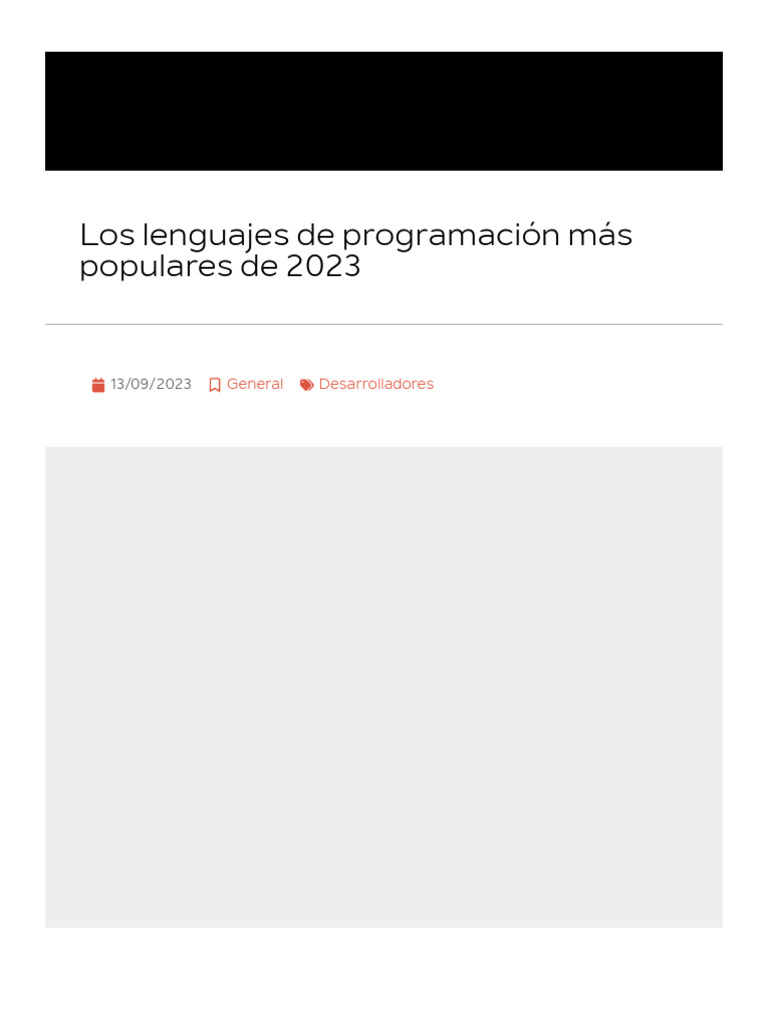 Los Lenguajes de Programación Más Populares de 2023 | PDF | Php | HTML
