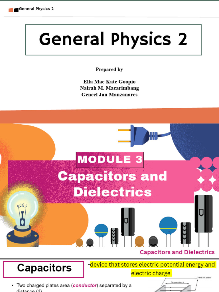Module 3 and 4 Physics 2 | PDF | Capacitor | Power (Physics)