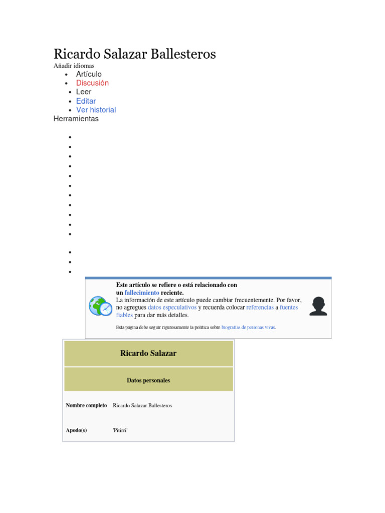 Ricardo Salazar Ballesteros 1 | PDF | Colombia | Asociación de clubes de fútbol