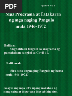 Patakaran at Programa Ni Pangulong Diosdado Macapagal | PDF
