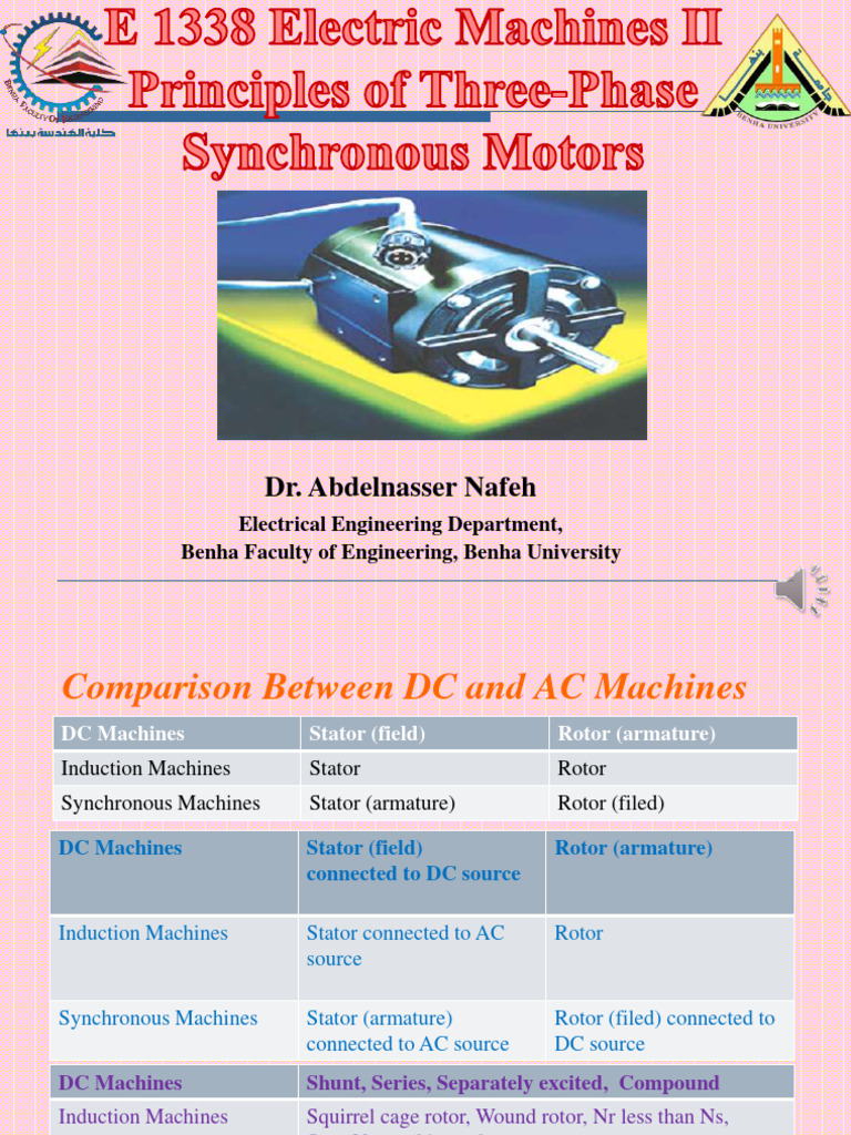 Comparison of DC and AC Machines | PDF | Electric Motor | Electrical Components