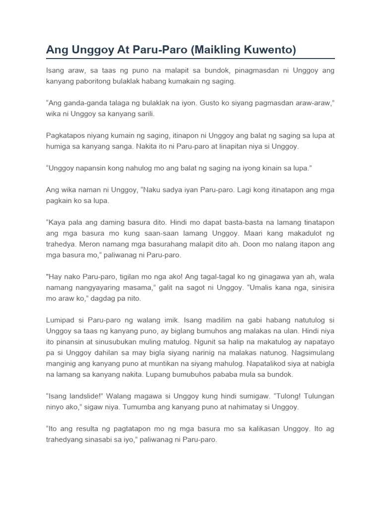 Maikling Kwento | PDF