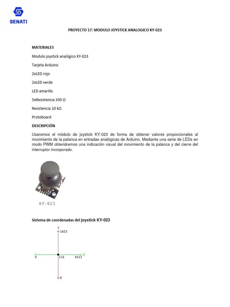 Proyecto 17 Arduino Sensor Joystick | PDF | Ingenieria Eléctrica | Electrónica
