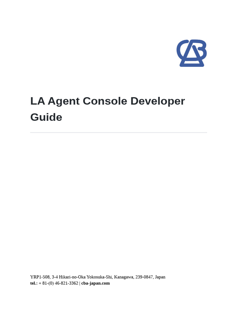 LA Agent Console Developer Guide | PDF | World Wide Web | Internet & Web