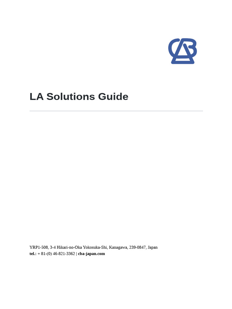 LA Solutions Guide | PDF | Session Initiation Protocol | World Wide Web