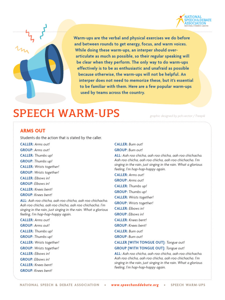 2021 SpeechWarm-Ups | PDF