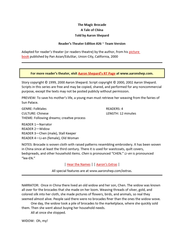 Sem 1 The Magic Brocade | PDF | Weaving | Textile Arts