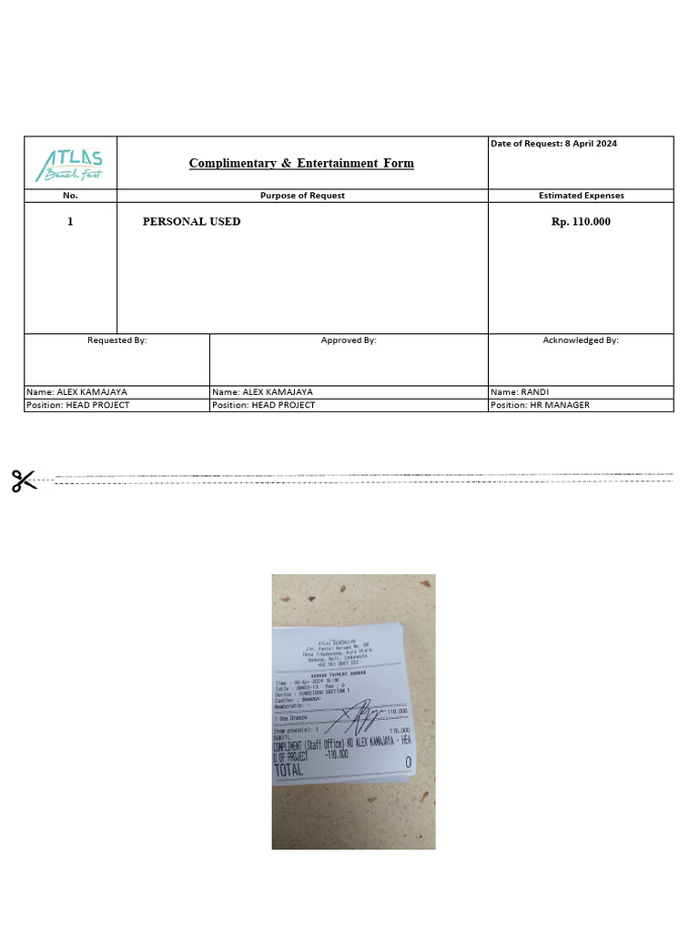 Bill Compliment Form | PDF