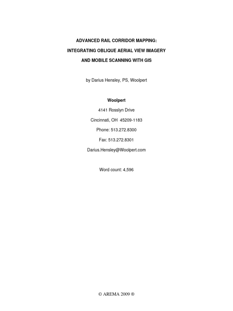 Advanced Rail Corridor Mapping-Integrating Oblique Aerial View Imagery and Mobile Scanning With ...