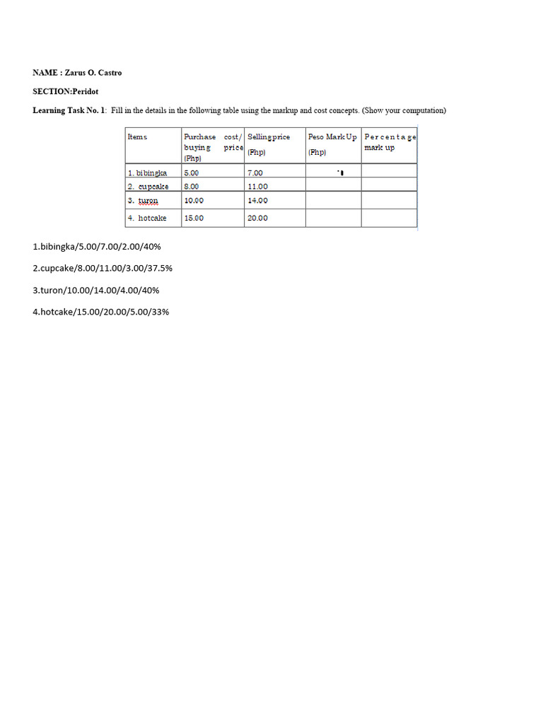 Learning Task 1 | PDF