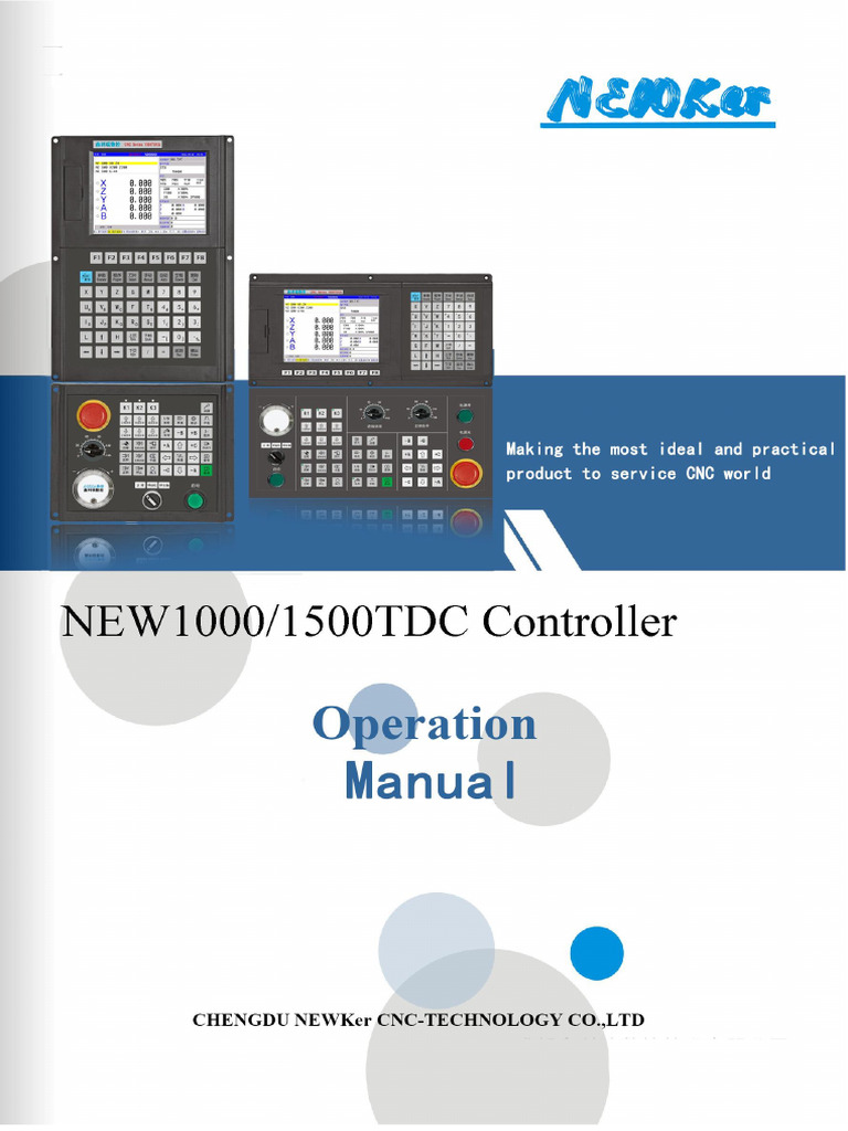 NEW1000TDC-English Manual V10.15 | PDF | Power Supply | Numerical Control