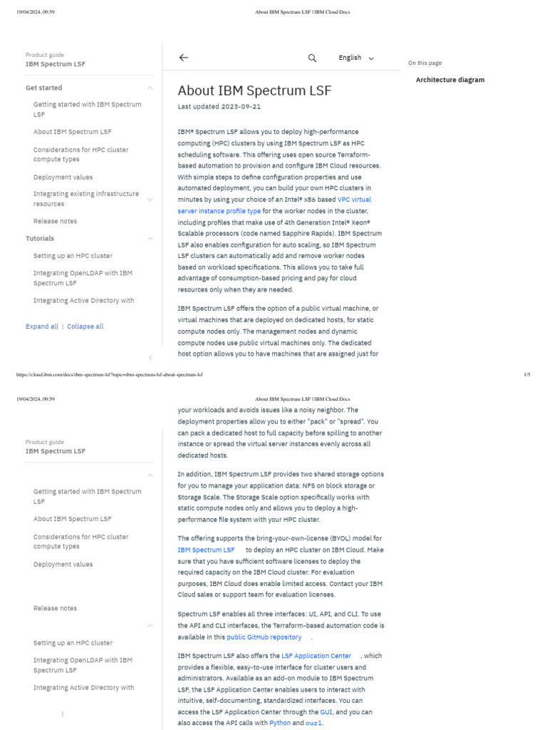 About IBM Spectrum LSF - IBM Cloud Docs | PDF | Computer Cluster | Cloud Computing
