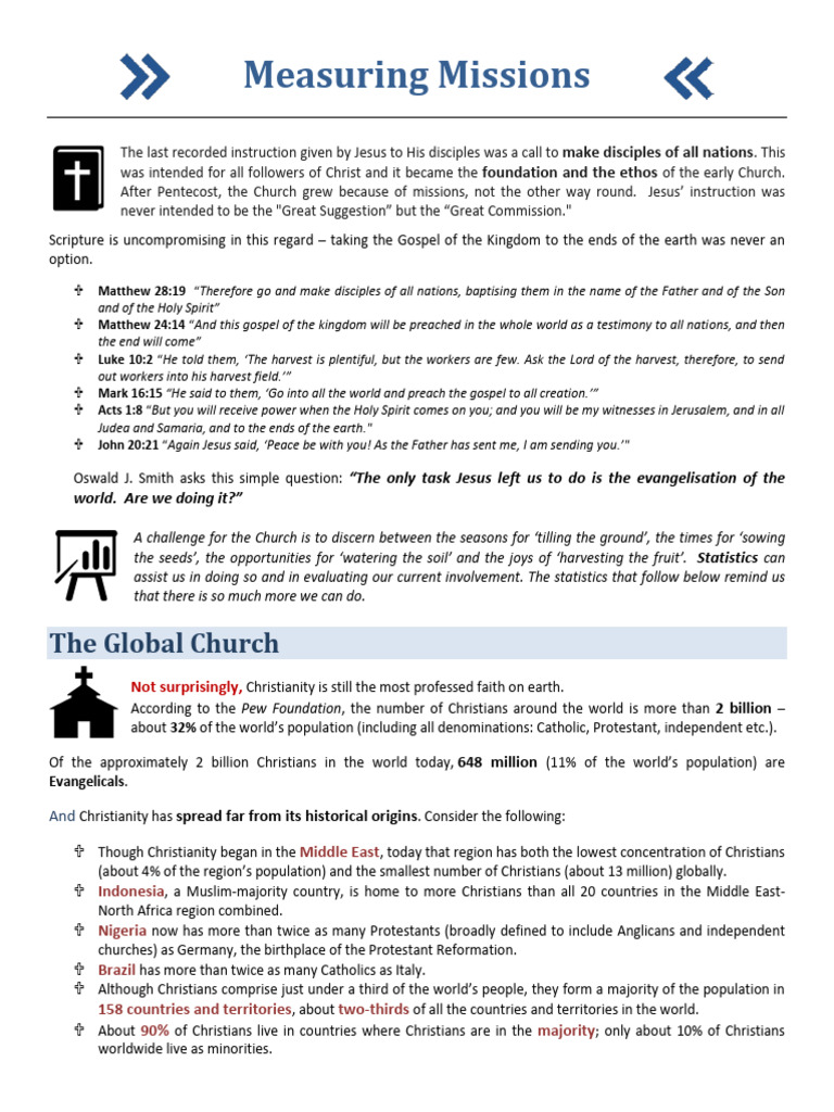 Measuring Missions | PDF | Jesus | Gospel Of Matthew