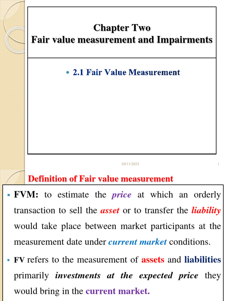 Chapter 2 | PDF | Fair Value | Valuation (Finance)