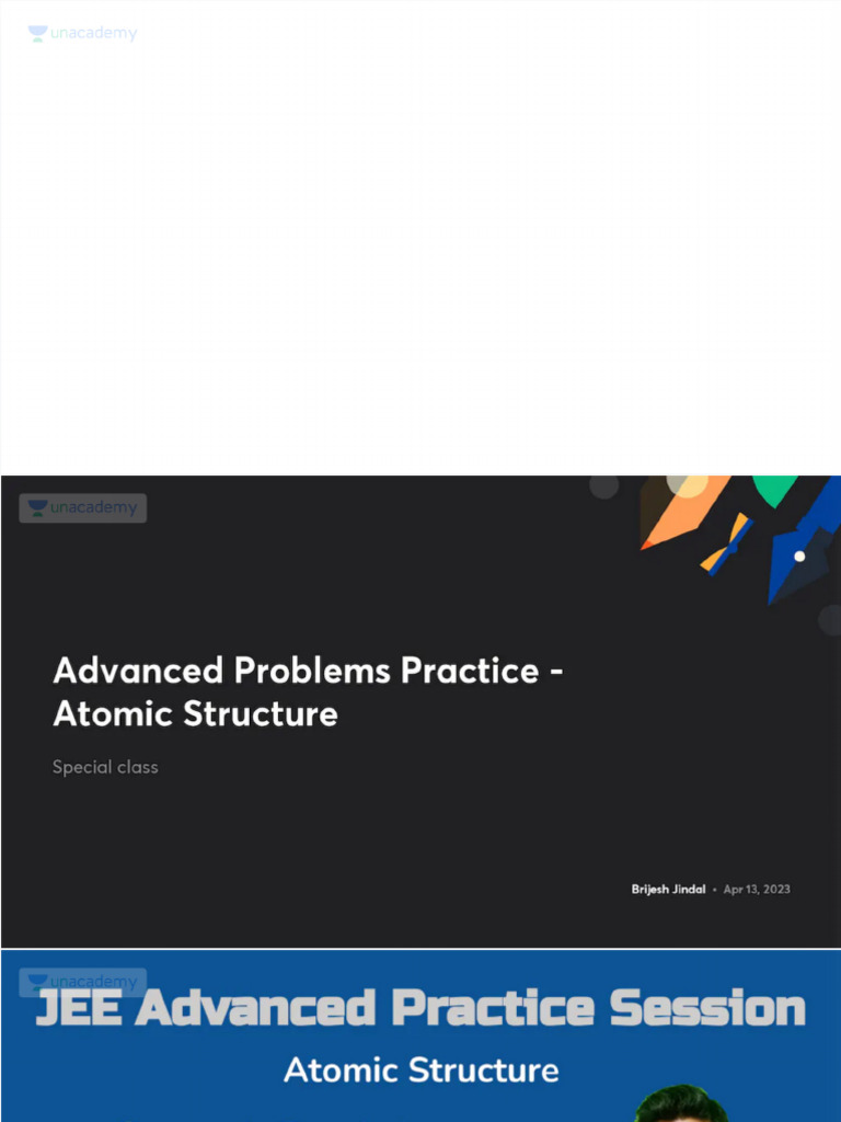Advanced Problems Practice Atomic Structure With Anno | PDF