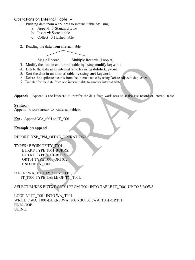 Internal Tables 9 | PDF | Computer Data | Computer Science