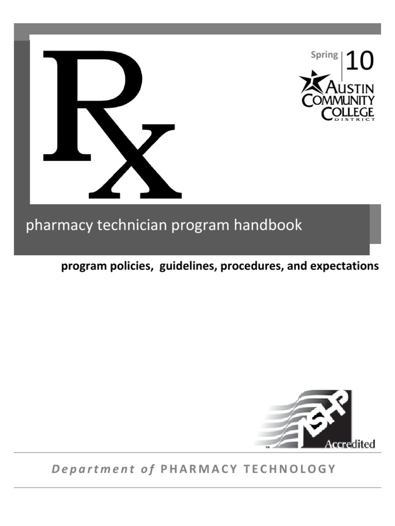 Pharmacy Handbook Spring 2010 | PDF | Pharmacy | Pharmacist