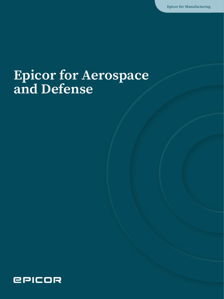 Aerospace and Defense Brochure Epicor | PDF | Supply Chain | Product ...