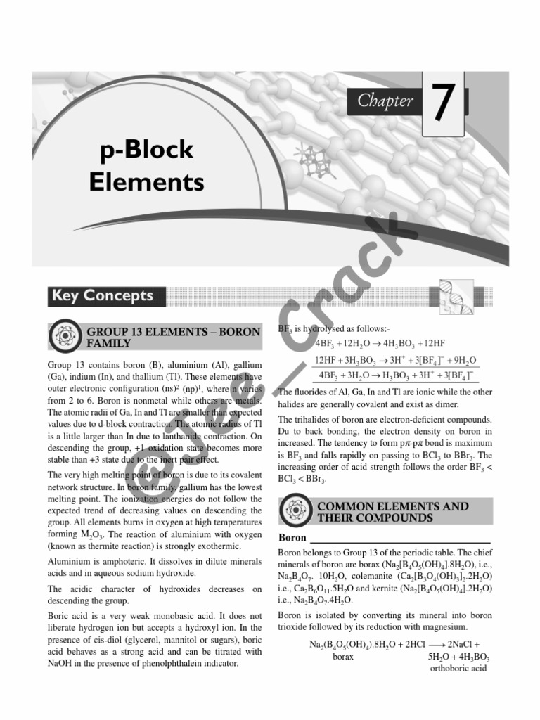 P Block Elements | PDF | Chemical Compounds | Fluorine