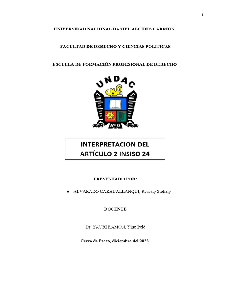 Interpretación del Artículo 2.24 de la Constitución | PDF | Caso de ley ...