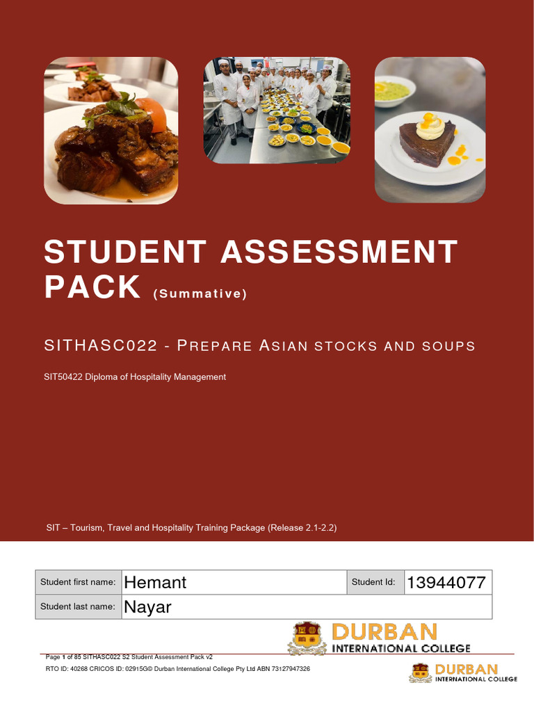 Asian Stocks and Soups Assessment Guide | PDF | Stock (Food) | Umami