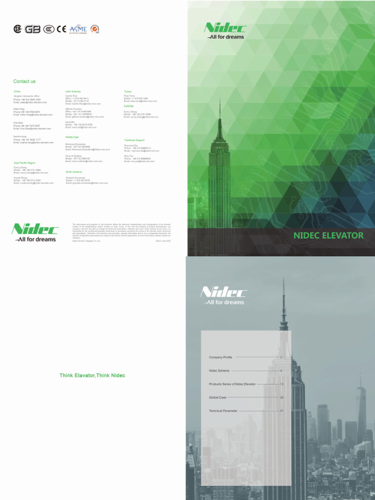 2021 Nidec Elevator Brochures - 1 | PDF | Elevator | Building Automation