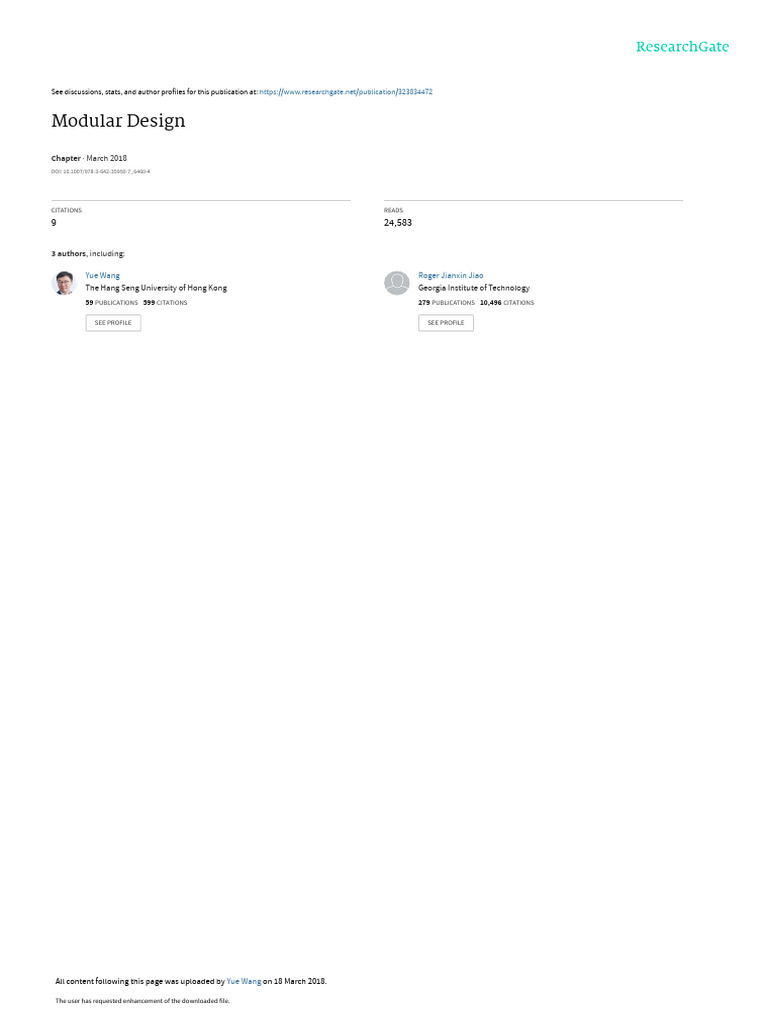 Modular Design: March 2018 | PDF | Modularity | System