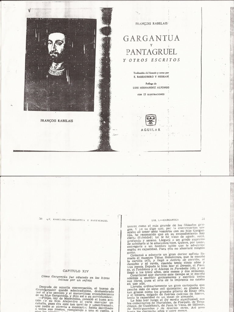 Rabelais Gargantua y Pantagruel FRAGMENTOS | PDF