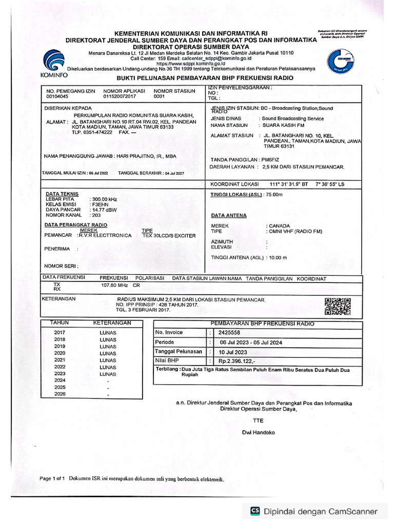 Bukti Pembayaran ISR Terbaru 2023 | PDF