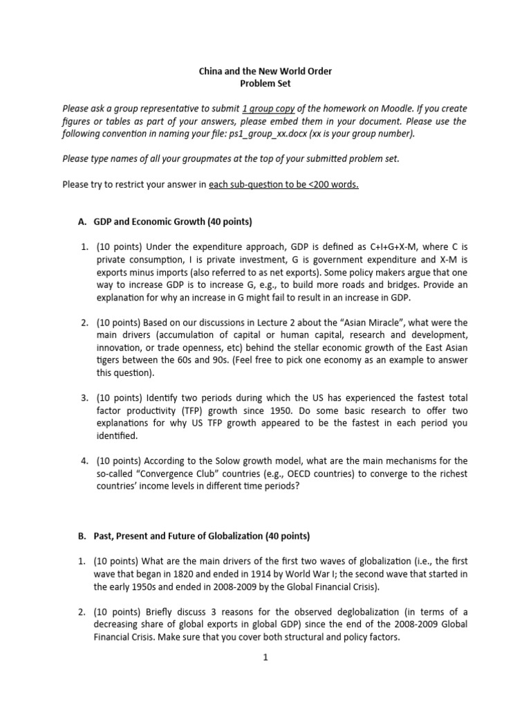 China and The New World Order - Pset 1 2024-Group11 | PDF China and The New World Order - Pset 1 2024-Group11 | PDF