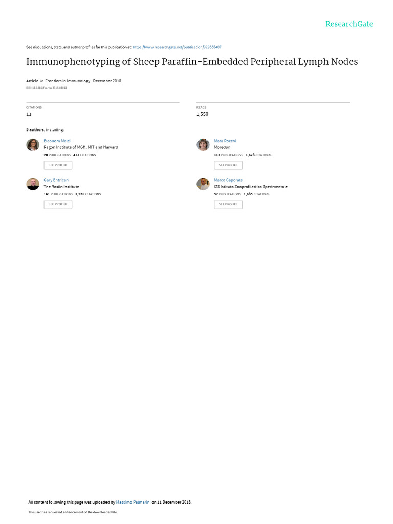 Front Immunol Printed | PDF | Lymph Node | Dendritic Cell