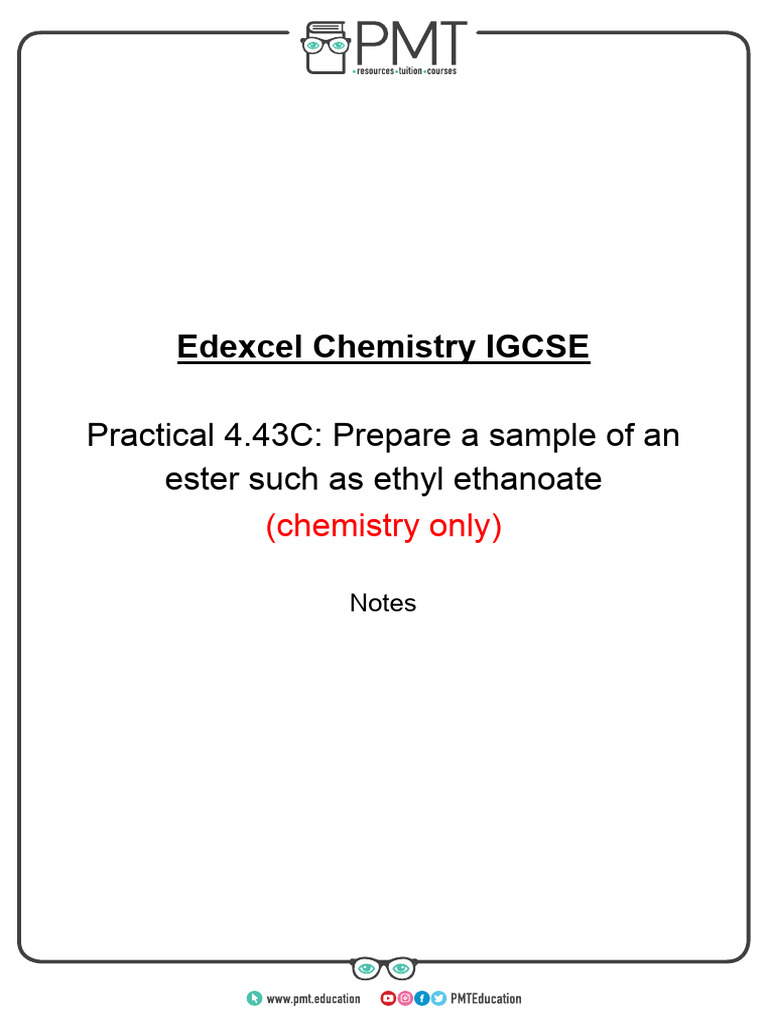 Preparing Esters | PDF | Ethanol | Distillation