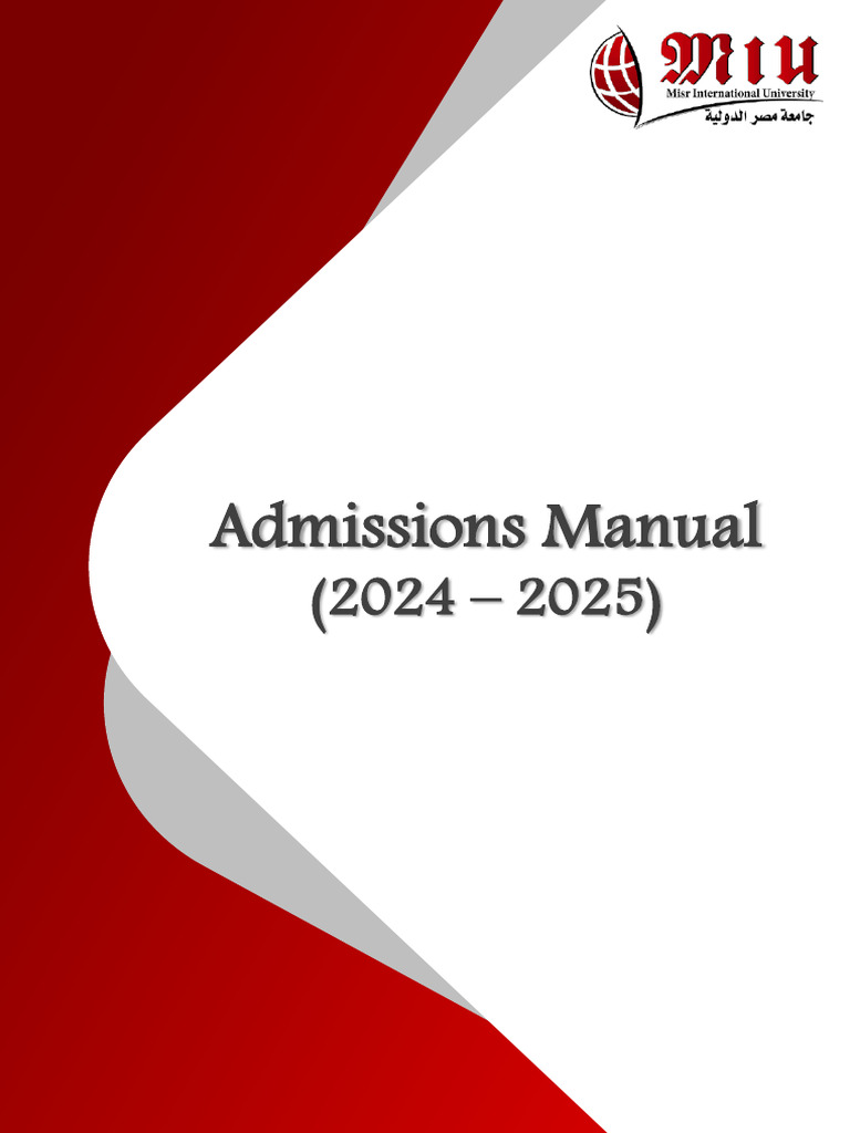Admissions 2024 2025 Manual | PDF | Login | Internet