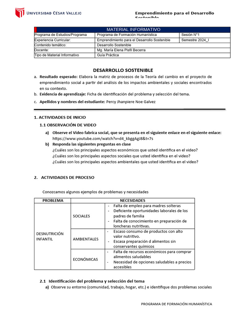 Guia+practica+N°1 | PDF | Iniciativa empresarial | Sustentabilidad