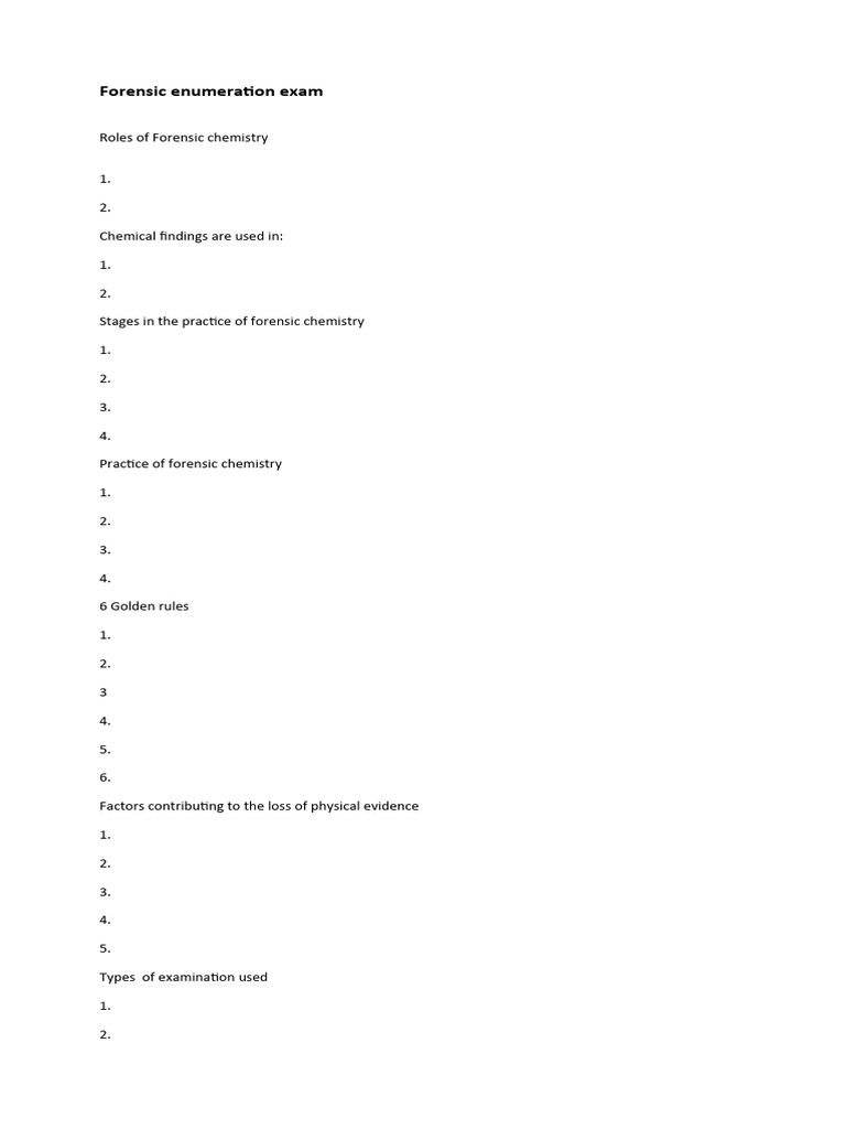 Forensic Enumeration Exam Pdf