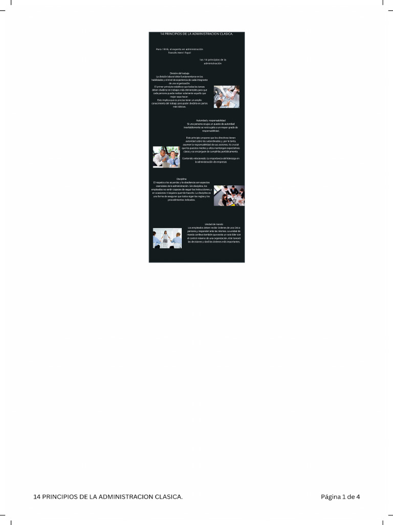 14 PRINCIPIOS DE LA ADMINISTRACION CLASICA. | PDF 14 PRINCIPIOS DE LA ADMINISTRACION CLASICA. | PDF