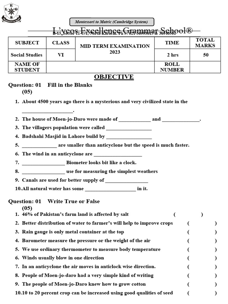 Sst 6 Pdf Meteorology Branches Of Meteorology