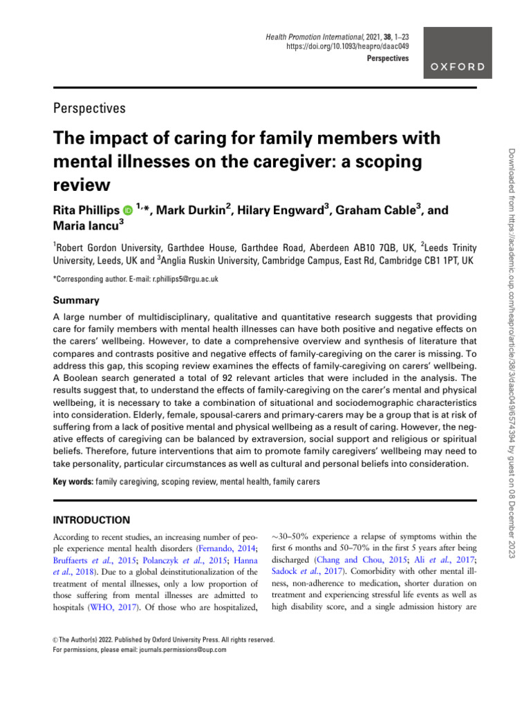 Caregiving Experiences | PDF | Caregiver | Systematic Review